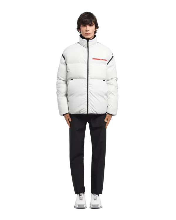 Prada Reversible Cropped Down Jacket - Chalk White
